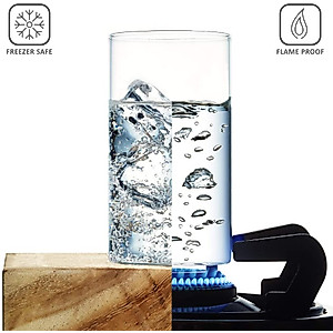 Borosil Drinking Glasses, 10 Oz, Set of 6, BPA Free, Water Glasses for 6, Clear Lightweight & Durable Borosilicate Glass, Odor Resistant, Dishwasher Safe, Glasses for Juice, Beer, Wine & Cocktails