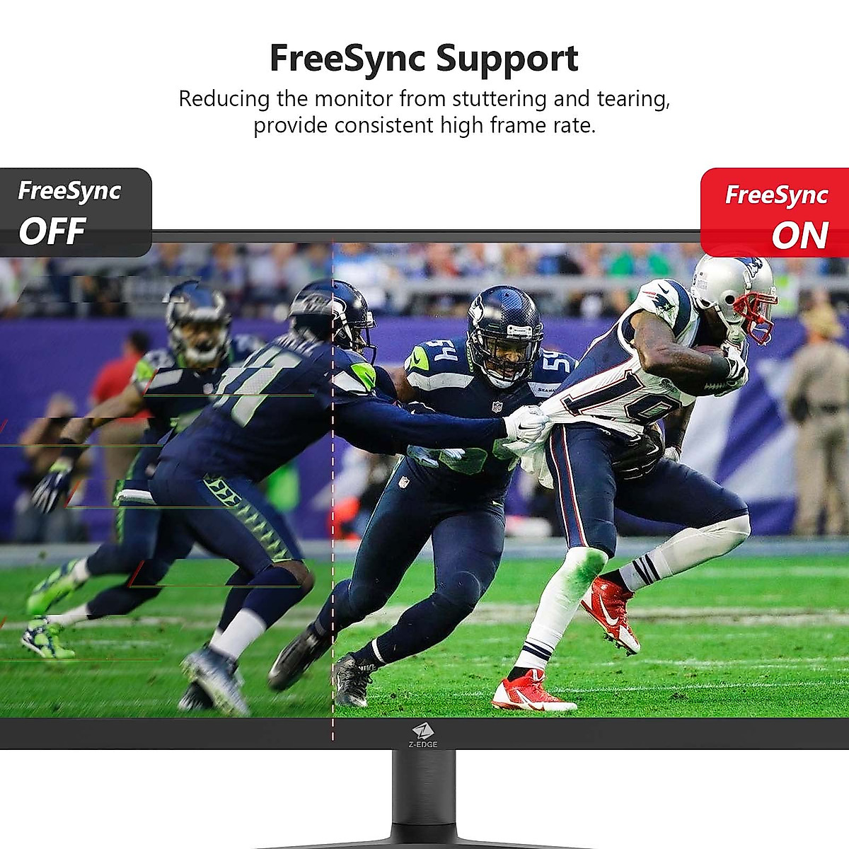 Z-Edge UG34W 34-inch Gaming Monitor, 165Hz Refresh Rate/1ms Response Time, Frameless Ultrawide Monitor, 3440 x 1440 Display, 21:9 Aspect Ratio, AMD FreeSync Technology