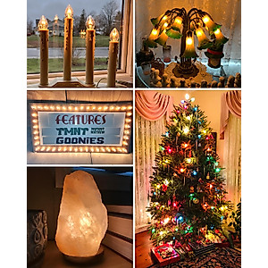 GLUROO LED Night Light Bulbs, C7 E12 Candelabra LED Light Bulbs, Clear Vintage Replacement Bulbs for Outdoor String Lights, 4W 5W 6W 7W Incandescent Bulb Equivalent, Warm White 2200K, 10 Pack