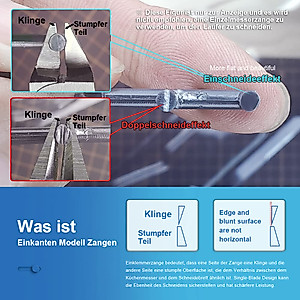 stedi 5-inch Model Nipper, with Ultra-thin Single-edge and Blade Case Plastic Model Tools for Gundam Repairing Plastic Model and Fixing, Blue