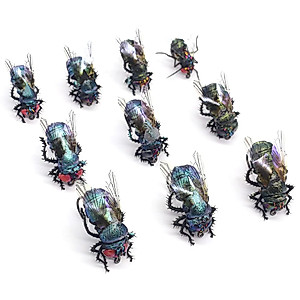 YZD Realistic Fly Fishing Dry Wet Nymph Trout Flies Topwater Lures for Freshwater Saltwater High Simulation Hand Tie Lure Kits 10 pcs