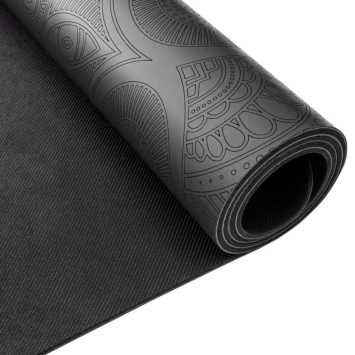 Premium Clever Yoga Mat - Extra Safe Non Slip Yoga Mat Suitable For All Yoga Types - Workout Mat For Home Or On The Go - Includes Our Perfect Fit Mat Bag - Gray