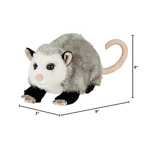 Bearington Collection Harry Plush Opossum Stuffed Animal, 9 Inch