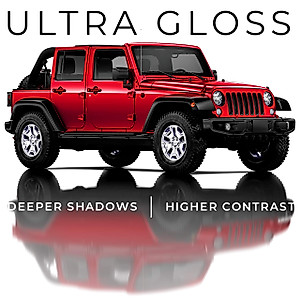 VViViD+ Ultra Gloss Metallic Candy Red Vinyl Car Wrap Premium Paint Replacement Film Roll with Nano Air Release Technology (1ft x 5ft)