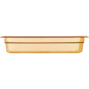 Carlisle FoodService Products 3086013 StorPlus High Heat Food Pan, 2.5" Deep, Third Size, Amber