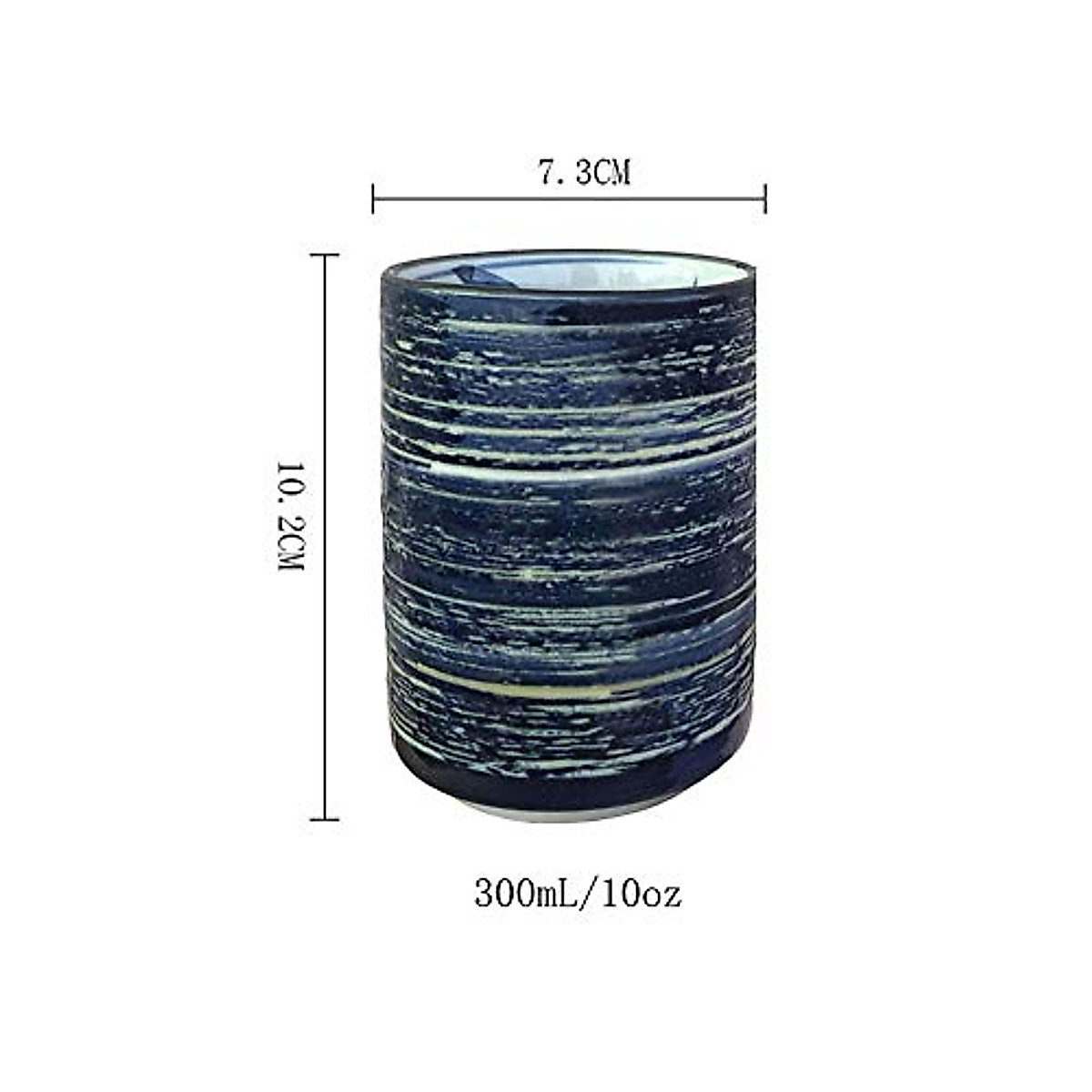 KCHAIN Pack of 4 Ceramic Teacup Set 10oz 300mL Japanese Tea Cups Mugs Set