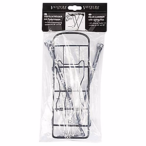 Ventura Economical Bolt-On Bicycle Carrier Rack, Adjustable Fit for 26"/28"/700c, Steel , Black