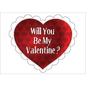 Imagine Signs | Will You Be My Valentine? Heart Sticker | Valentine's Day Decals | 10" x 14"