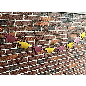 Graduation Decorations Maroon Gold 2023 Maroon Grad 4pcs Graduation Hat Banner Garlands Glitter Burgundy Gold for FSU Graduation Party Supplies 2023