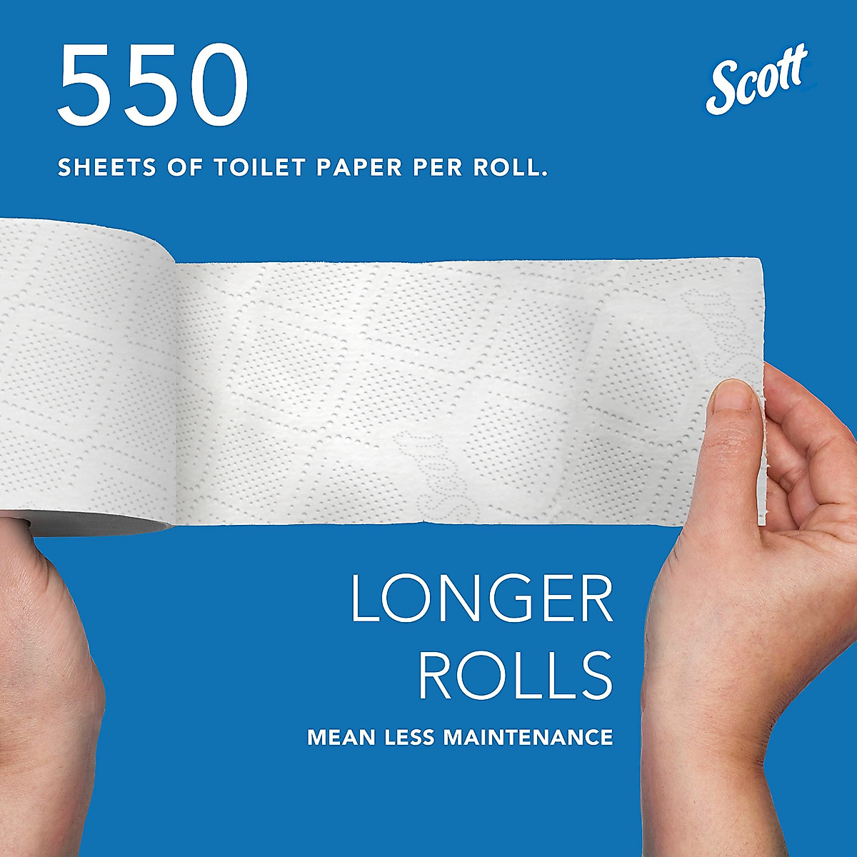 Scott Professional Standard Roll Bathroom Tissue (04460), 2-Ply, White, 80 Rolls / Case, 550 Sheets / Roll, 44,000 Sheets / Case