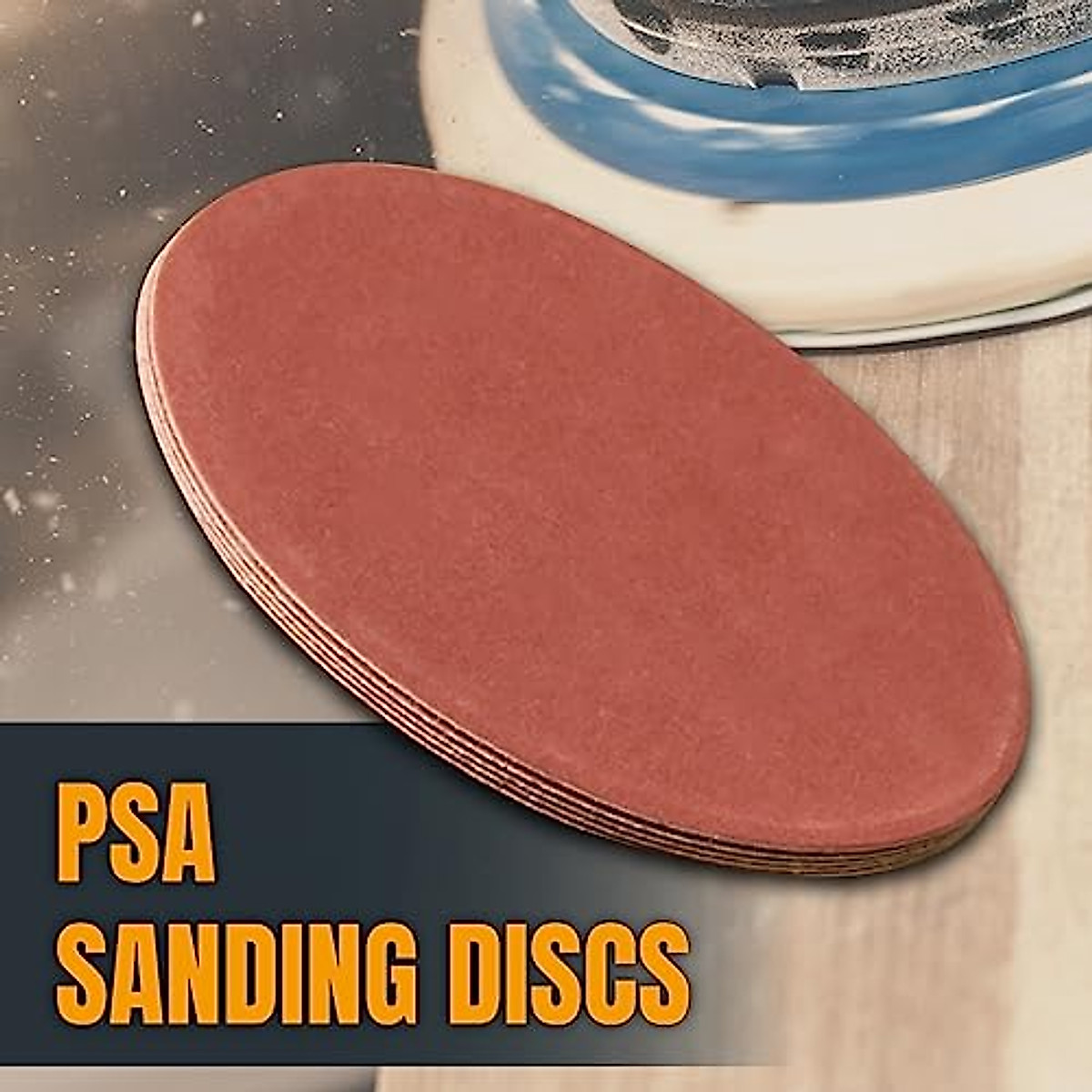 POWERTEC 110550 8" PSA 80 grit Aluminum Oxide Adhesive Sanding Disc (Pack of 10)
