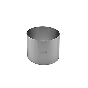 Ateco Round Cake Ring Dessert Mold, 3" High x 4" Diameter, Stainless Steel