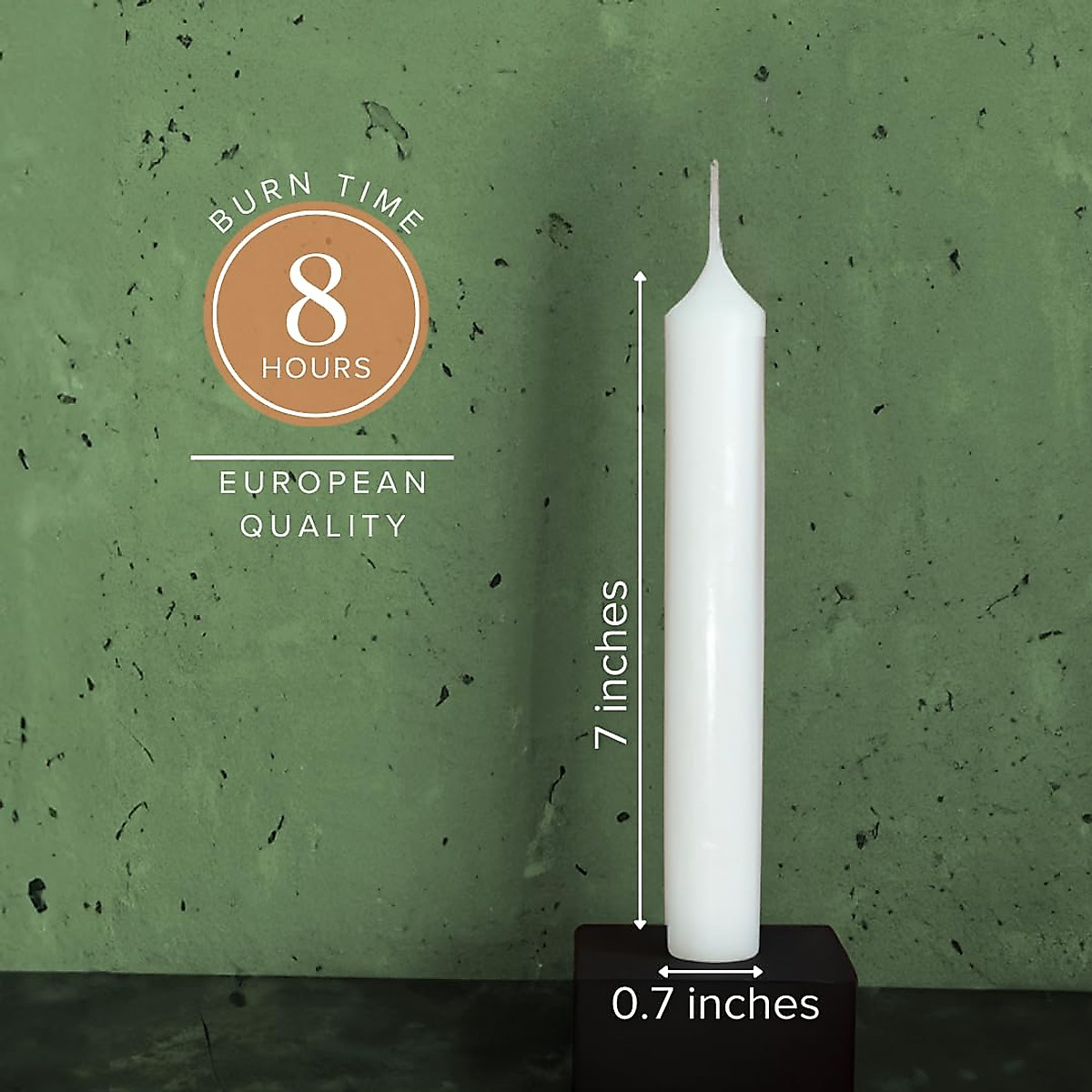 Simply Soson 7 inch White Taper Candles, Set of 45 Candle Sticks Bulk, Dinner Candlesticks Bulk, No Drip Candlesticks, Household Candles, Unscented Bulk Candlesticks, for Wedding, Spa, Restaurant