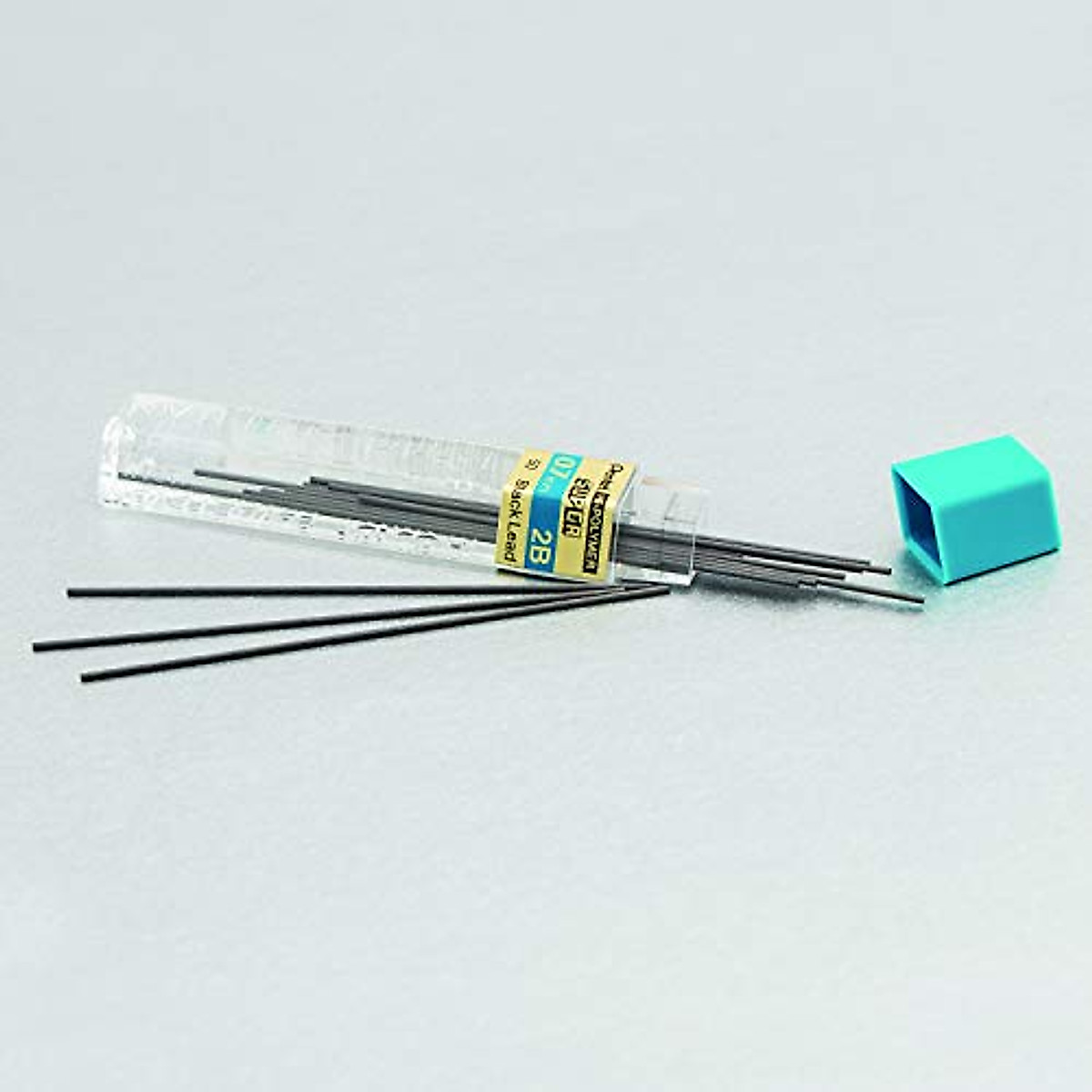 Pentel Super Hi-Polymer Lead Refill, 0.7mm Medium, 2B, 144 Pieces of Lead (50-2B),Gray