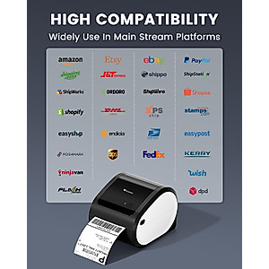 Phomemo Shipping Label Printer Bluetooth Thermal Label Printer - Wireless Bluetooth Printer Compatible with Phone&PAD&PC, Built-in Label Holder 4x6 Printer for Amazon, Shopify, Etsy,USPS,Ebay,Temu etc