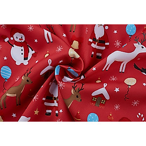 GRTXIN Christmas Shirts for Men Hawaiian Santa Claus Vacation Shirt Short Sleeve Button Down Dress Shirts（Red-M）