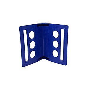 Mytee Products (100 Pack V Shaped Board 4" Blue Plastic Corner Edge Protectors for Cargo Loads | Tie Down Strap Guard for Winch, Ratchet Straps on Flatbed Trailers | V-Style Tie Downs Edge Protectors