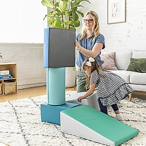 ECR4Kids SoftZone Climb and Crawl Playset, Building Blocks, Contemporary, 5-Piece