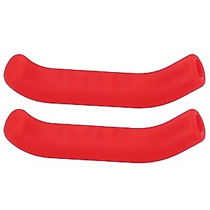Estink Bicycle Brake Lever case, Mountain Bike Brake Handle Cover, Non Slip Silicone Handlebar Sleeve for Bicycle BMX Cycling, 1.3 x 7.5 cm(Red)
