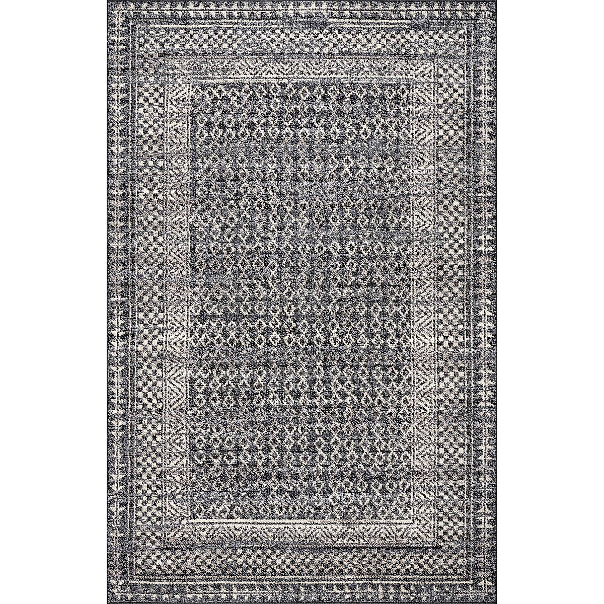 nuLOOM Elodie Distressed Diamonds Accent Rug, 3x5, Grey