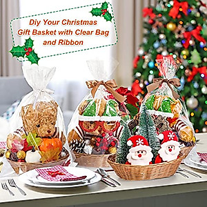 24 Pack Plastic Oval Basket Small Fruit Bread Basket Food Storage Basket Bin for Gifts Empty Home Kitchen Restaurant Food Serving Storage Display Decor