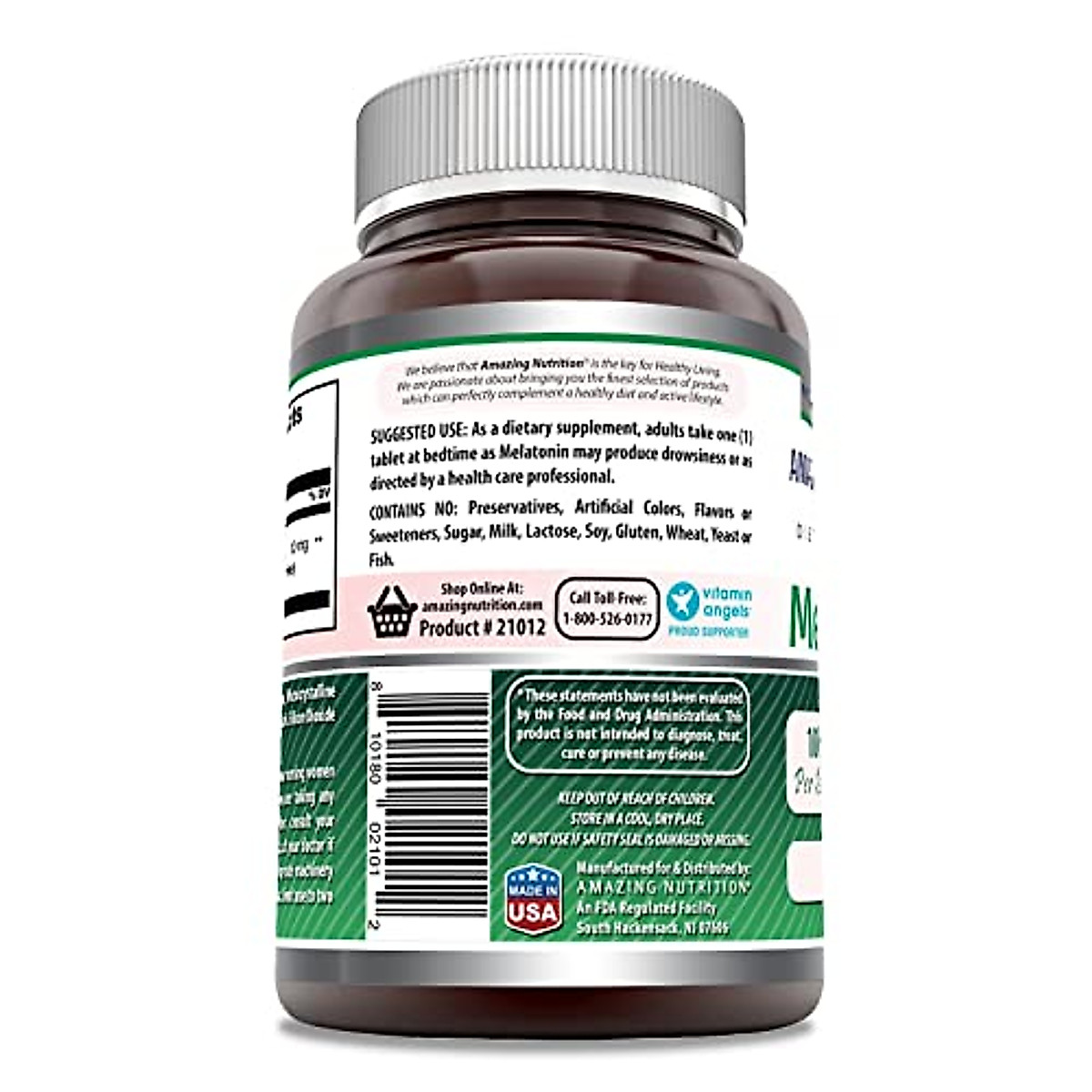 Amazing Formulas Melatonin 10mg 120 Tablets Supplement | Non GMO | Gluten Free | Made in USA