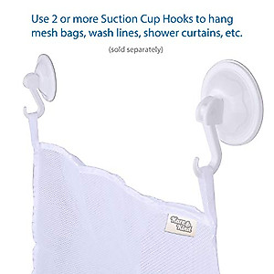 Suction Cup Hooks, Pack of 12 - Locking System - Extra Strong Vacuum Suction Power - Ideal Kitchen or Bathroom Hangers - for Towels, Bathrobes, Coats, Pans, Tools, etc. - No Drilling, Screws or Glue.