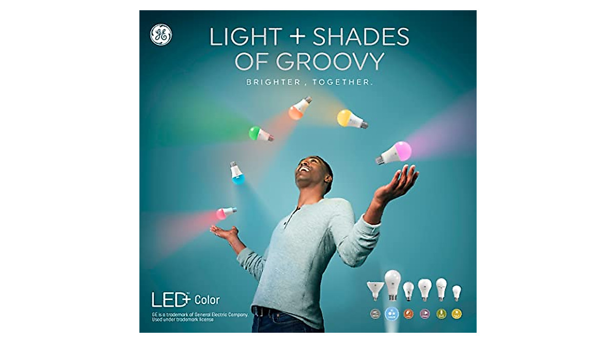 GE Lighting LED+ Color Changing Floodlight Bulb - 18 Colors & Modes