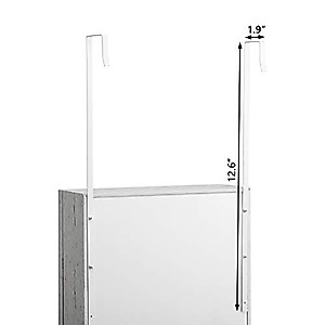 HollyHOME Mirrored Jewelry Cabinet Lockable Wall Door Mounted Jewelry Armoire Organizer with Full Length Mirror Space Saving Lockable,White