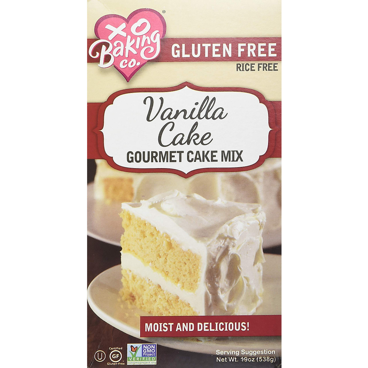 XO Baking Co. Vanilla Cake Mix - Flavorful Non-GMO Certified Vanilla Cake Baking Mix - No Preservatives or Artificial Flavors