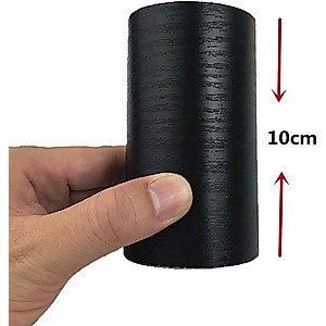 Simplemiuji Black Wood Grain 3D 10M Wallpaper Border Peel & Stick PVC Wall Covering Kitchen Bathroom Bedroom Tiles Decor Sticker,4 Inch by 32.8 Feet