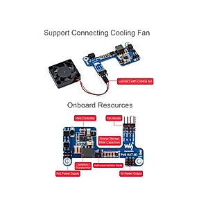 waveshare POE Hat for Raspberry Pi 4 B 3 B+,Mini Power Over Ethernet Hat (E) Expansion Board for Raspberry Pi,IEEE 802.3af-Compliant,Compatible with The Raspberry Pi Official Case