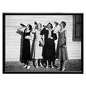 Vintage Feminist Picture Wall Decor - Retro Funny Wall Art for College Dorm Apartment - Speakeasy Phohibition Poster Print - Gifts for Women Wife Her - Photo for Tavern Bar She Shed Man Cave Home Bar