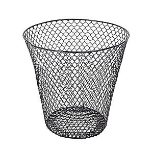 Wire Mesh Round Waste Lightweight Trash Can Open Top Wastebasket Recycling Desk Office School Garbage Cans Home & Custom Storage