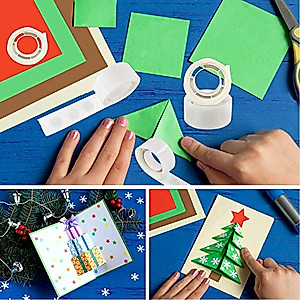 AK1980 1500 Glue Points Balloon Dot Glue Sticker, 6 Rolls Non-Liquid Glue Removable Craft Adhesive Point Tape for Party Arts DIY Balloon Decorations