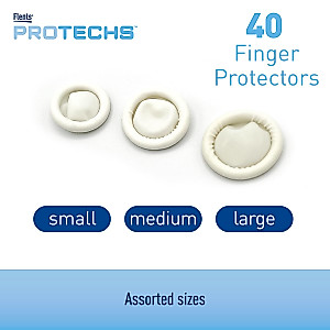 Acu-Life Finger and Toes Cots, Rubber, 40 Count, Assorted Sizes (S/M/L)