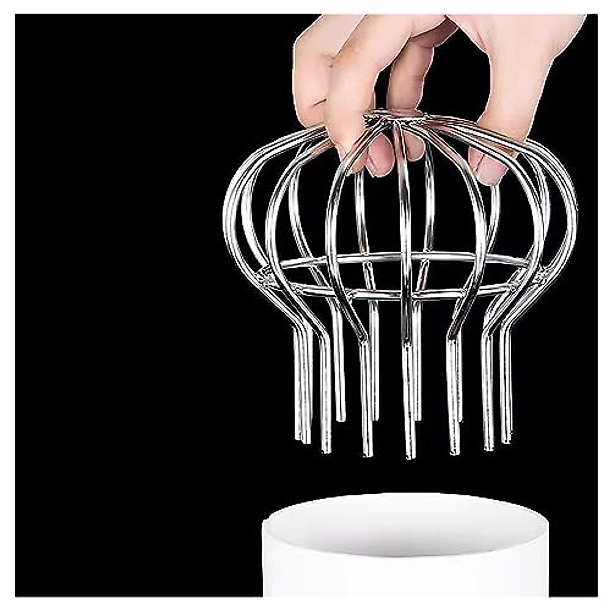 304 Stainless Steel Gutter Guard Drain Covers Outdoor, 50mm/75mm/110mm/160mm Gutter Pipe Leaf Wire Drain Guards Keeps Gutter Downpipes Clear, Drain Outdoor Roof Anti- Blocking Line Cap (Size : 110mm