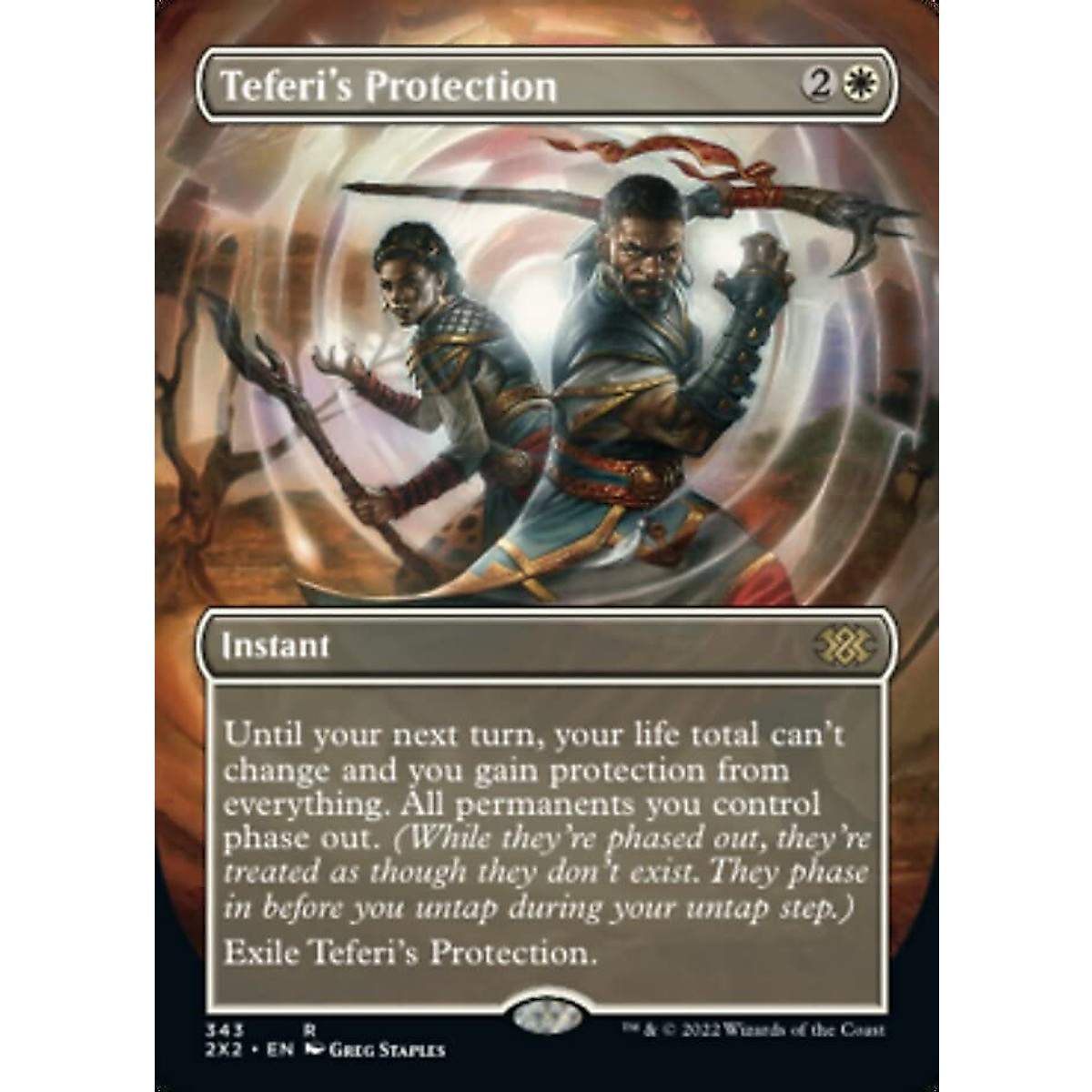 Magic: the Gathering - Teferi's Protection (343) - Borderless - Double Masters 2022