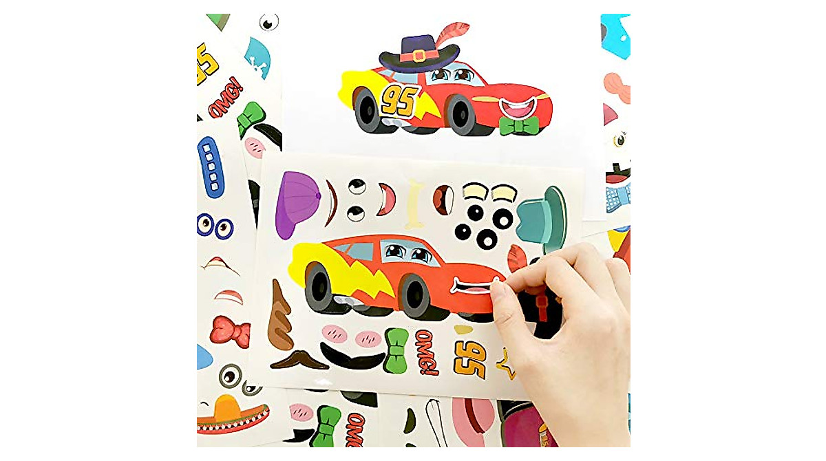 Create Fun Faces with 36 PCS Animal Stickers