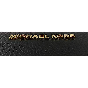 Michael Kors Jet Set Travel Continental Leather Wallet/Wristlet - Black/Gold, Medium