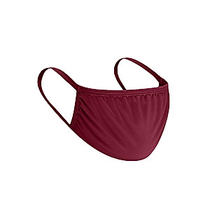 Outsta Toys 10pcs Adult Face Bandanas Full Face Protection Reusable Washable Breathable Cotton Face Bandanas with Elastic Ear Loops (Wine, Without Replacement Filter Slot)