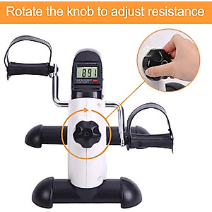 Pedal Exerciser Under Desk Exercise Bike for Leg and Arm Cycling and Recovery Exercise