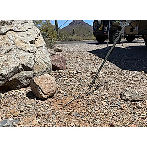 Cawood Anchor Medium Guy Line Anchor Corrosion Resistant Spring Steel for Awning Canopy Tarp Rain Fly (Pack of 4)