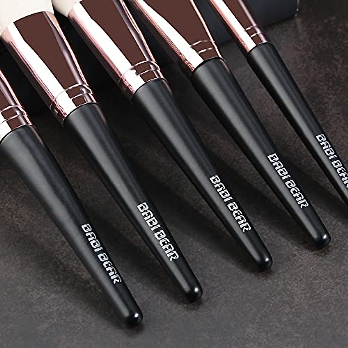 15 PCs Makeup Brushes, BABI BEAR Makeup Brush Set Professional Premium Synthetic Make Up Brushes for Blending Powder Blush Concealers Eyeshadow Foundation Brush with Travel Makeup Bag