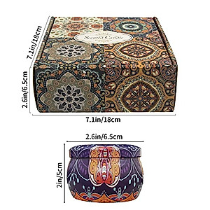 Scented Candles Gift Set for Women: 4 Pack of Rose Lavender Sage Orange Aromatherapy Candles for Home Scented Soy Wax Jar Candle Sets 4.4 oz 32 Hour Burn Time Use for Bath Yoga Christmas Birthday