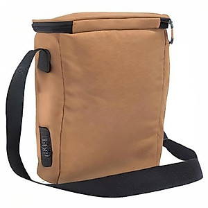 Carhartt Insulated 10 Can Vertical Cooler + Water Bottle, Fully-Insulated Lunchbox with Included Water Bottle, Brown