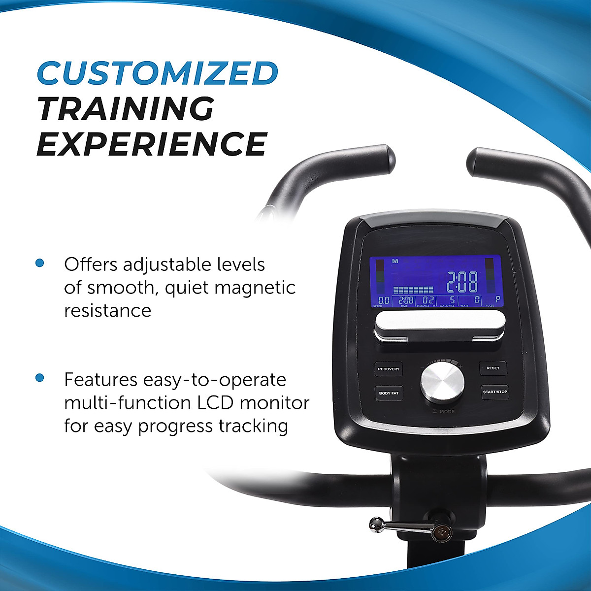 Stamina Magnetic Exercise Bike 345 - Fitness Bike with Smart Workout App - Exercise Bike for Home Workout - Up to 250 lbs Weight Capacity