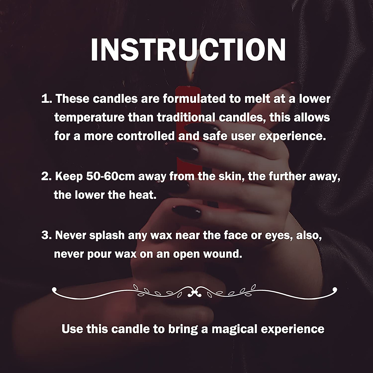 WEIHAI Low Temperature Candles, Wax Play Candles, Romantic Dripping Candle for Valentines, Couples, Weddings, Home Decor-2Pack, Black and Red