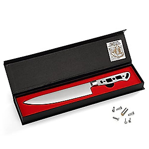 KATSURA Woodworking Project Kit – Chef Knife Blank – 8 Inch – Japanese Premium AUS 10, 3-Layer Forged Steel – Perfect for Woodworkers, Crafters – Classic Style Handle – NO LOGO