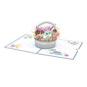 Lovepop Star Wars™ The Mandalorian™ Best Easter in the Gal-eggsy Pop-Up Card – Easter Card – Handcrafted 3D Pop-Up Greeting Card – Easter Day Love Card, 5 x 7”
